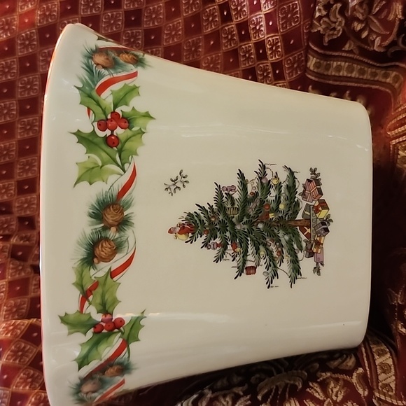 Spode | Holiday | Spode Planter In Red Trimmed Christmas Tree Style ...